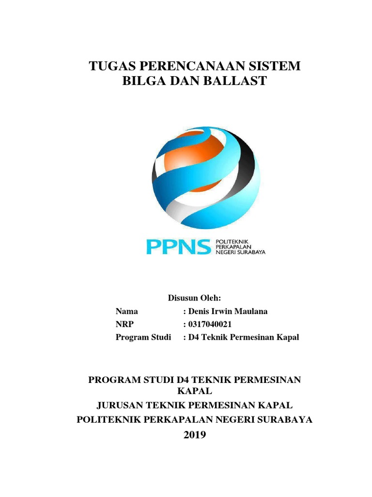 Tugas Perencanaan Sistem Bilga Dan Ballast | PDF