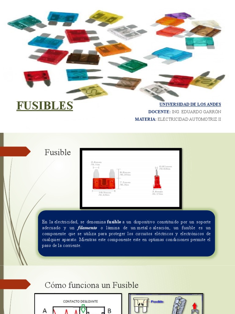 Función y Tipos de Fusibles Eléctricos | PDF | Fusible (Eléctrico ...