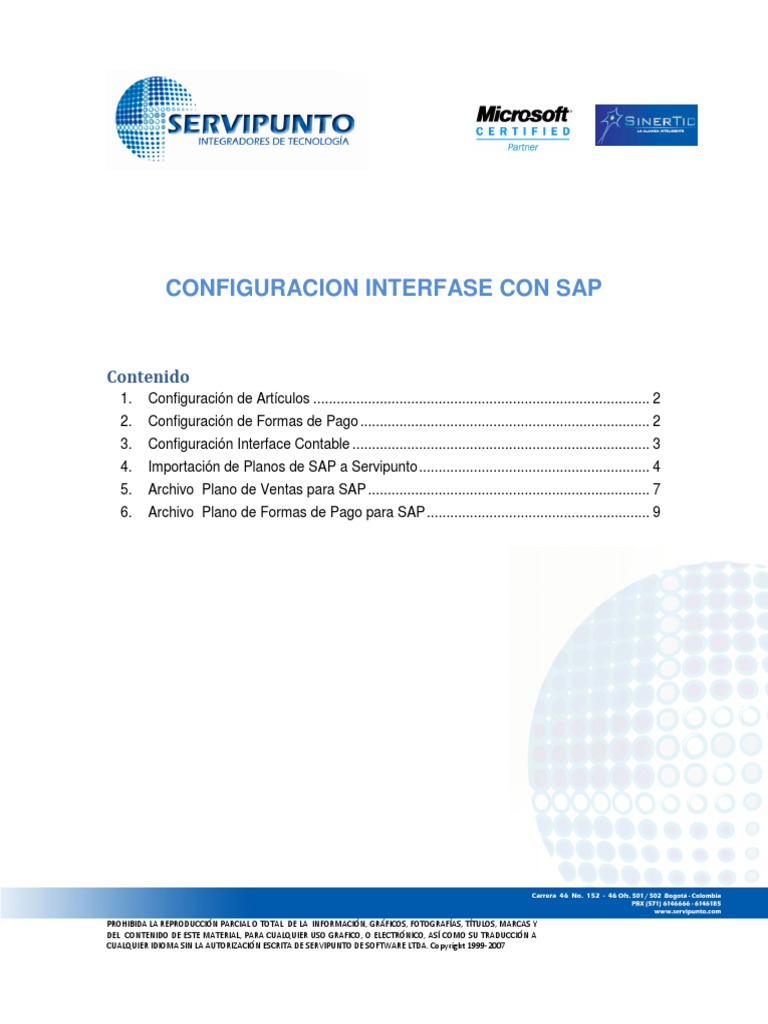 CONFIGURACION_INTERFAZ_SAP_2 | PDF | Archivo de computadora | Programa ...