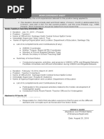 CS Form No. 212 Attachment Work Experience Sheet | PDF | Education ...