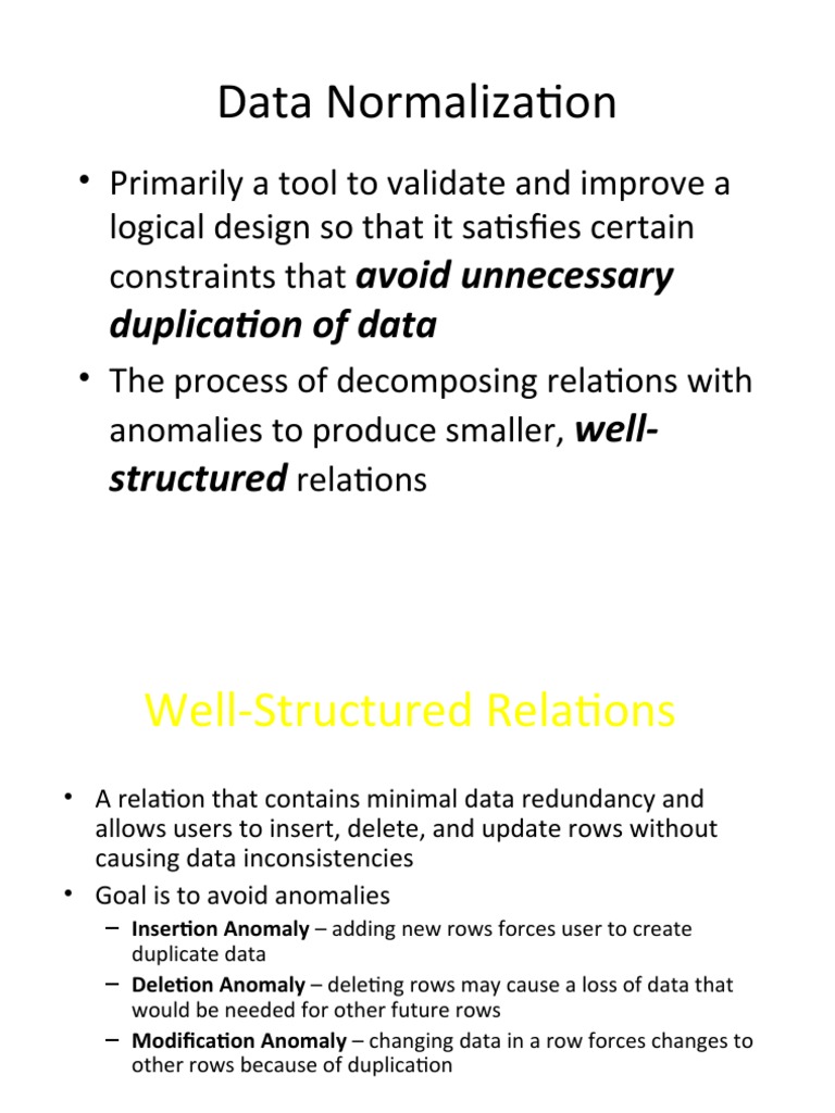 Normalization Pdf Information Science Computer Science