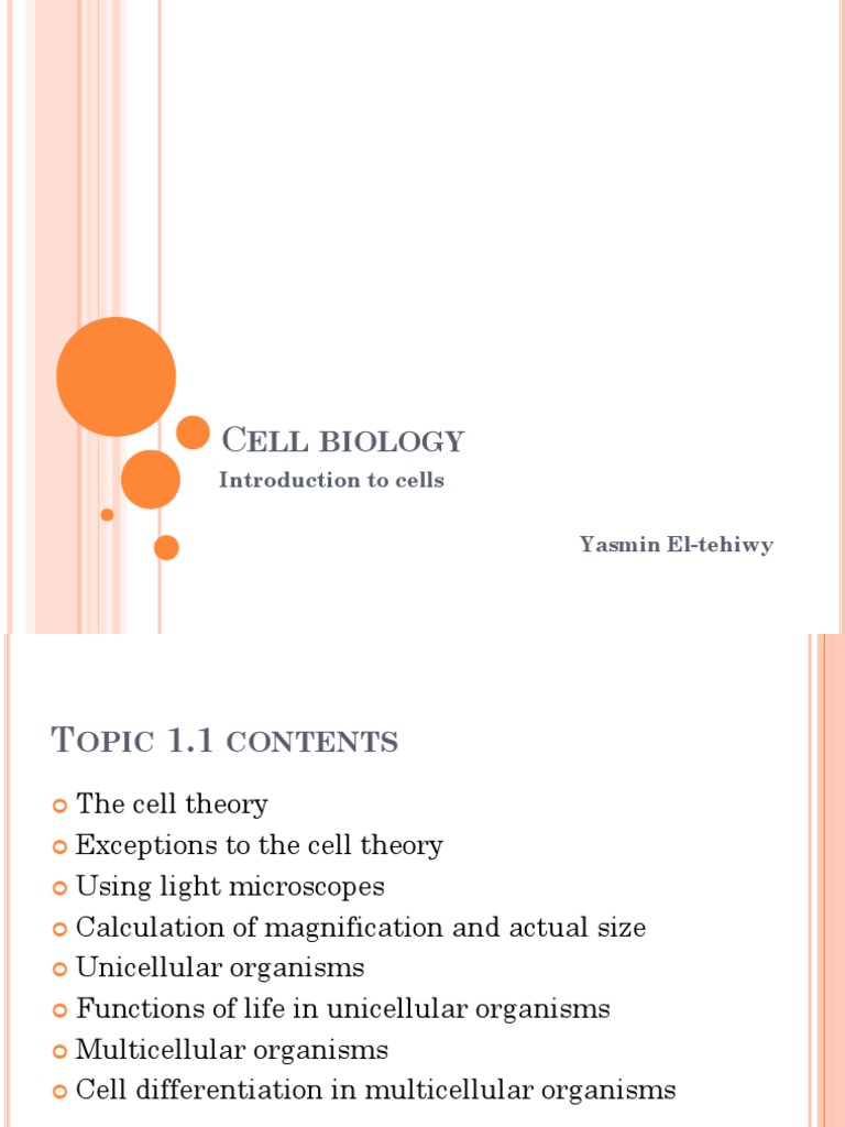 Cell Biology 1.1 | PDF | Cell Potency | Organisms
