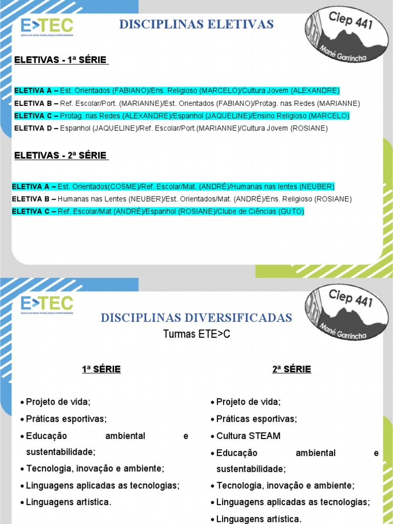 Disciplinas Eletivas 2023 | PDF