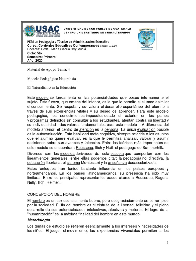 Tema No. 4 Naturalismo | PDF | Teorías filosóficas