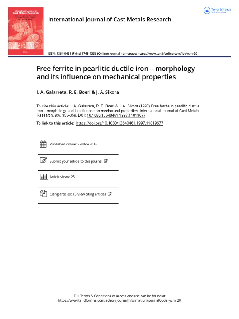1997-Free Ferrite in Pearlitic Ductile Iron - Morphology and Its ...