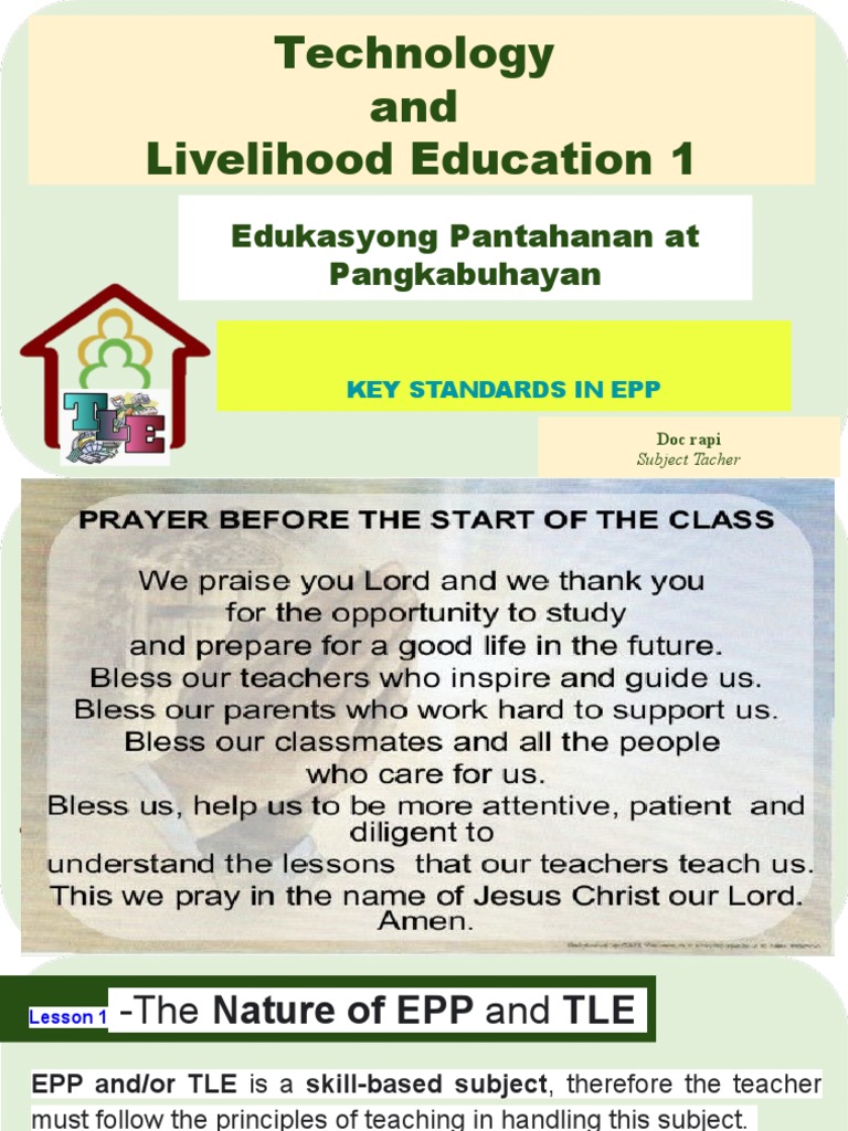 Lesson 1 Areas of EPP and Key Standards | PDF | Educational Technology | Learning