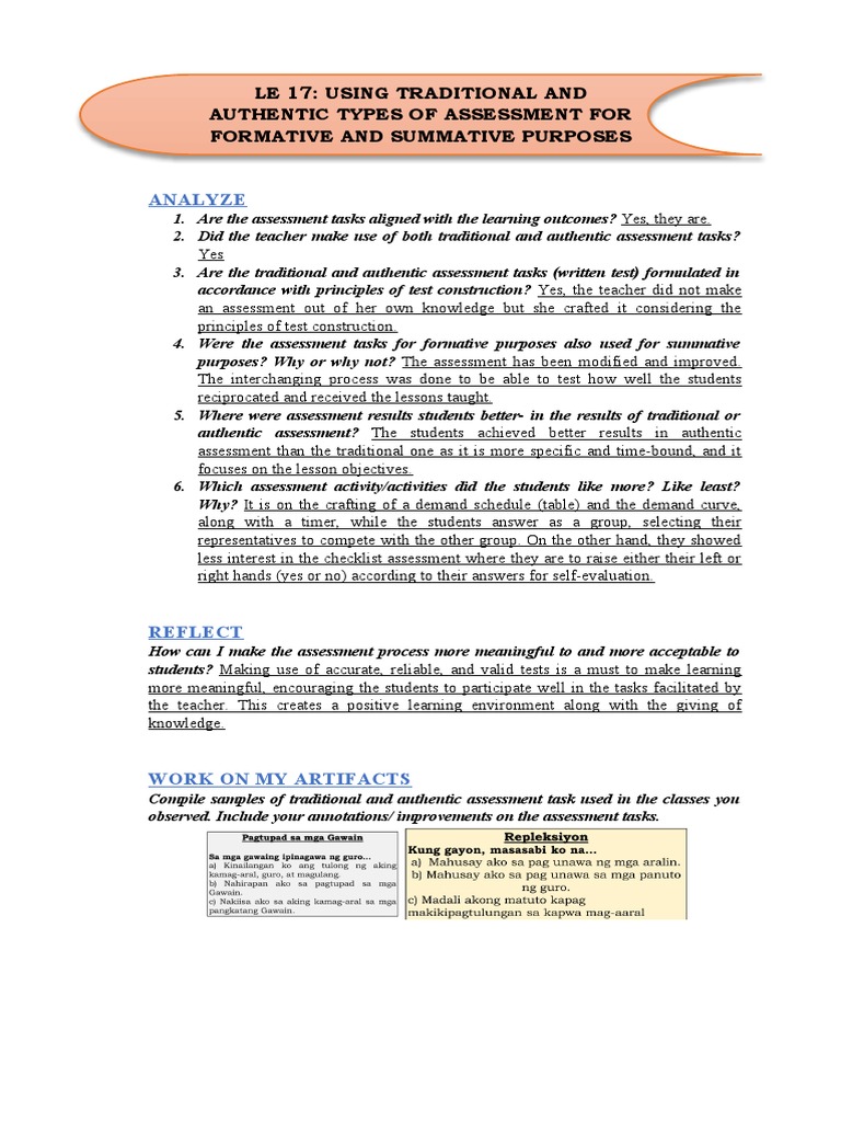 FS2 Le17 | PDF | Educational Assessment | Cognition