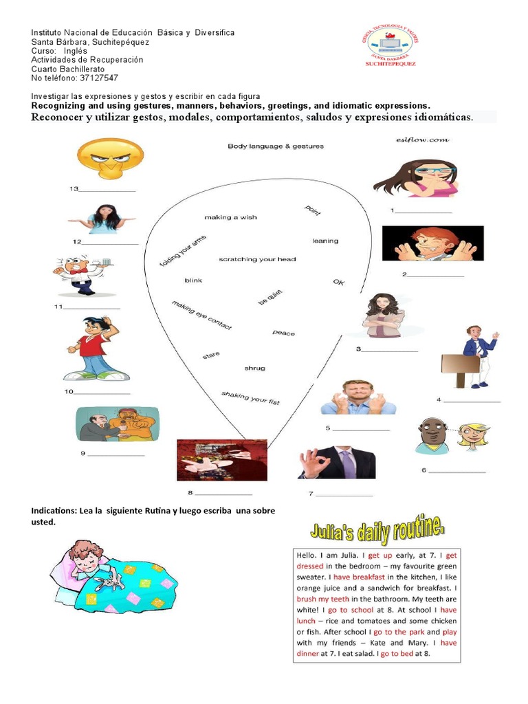 Ingles Cuarto Bachillerato INED | PDF