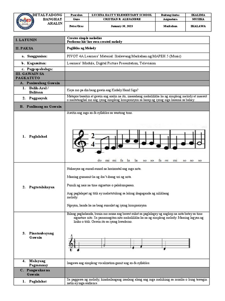 DLP Mapeh5 2Q W7 | PDF