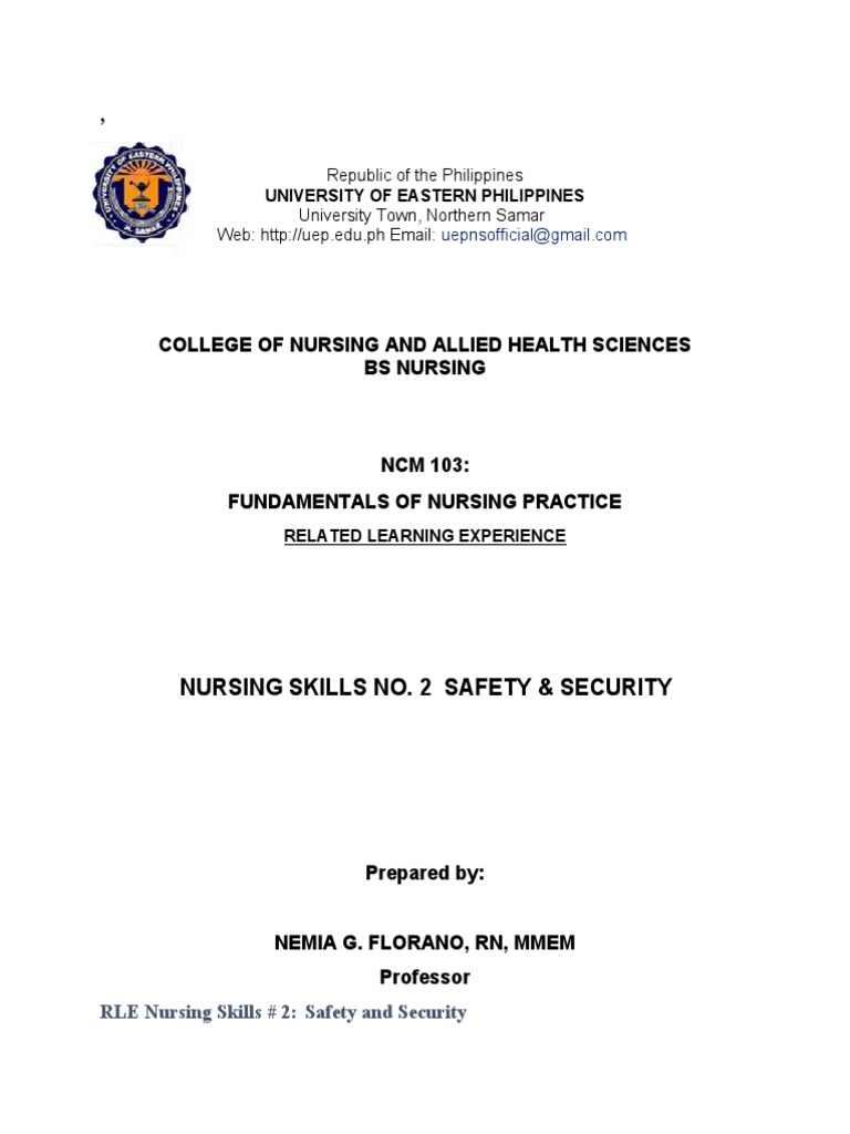 RLE Nursing Skill No. 2 3 Body Mech Restraints | PDF | Anatomical Terms ...