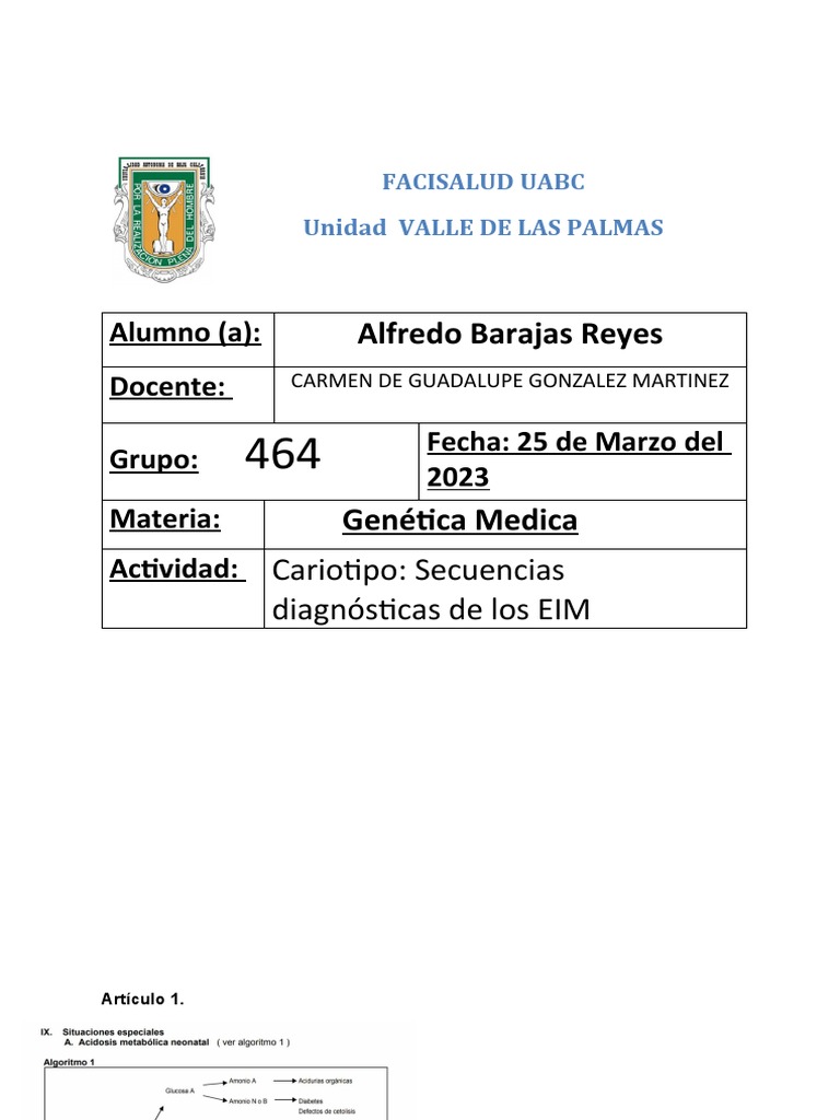 Cariotipo Secuencias Diagnósticas de Los EIM | PDF