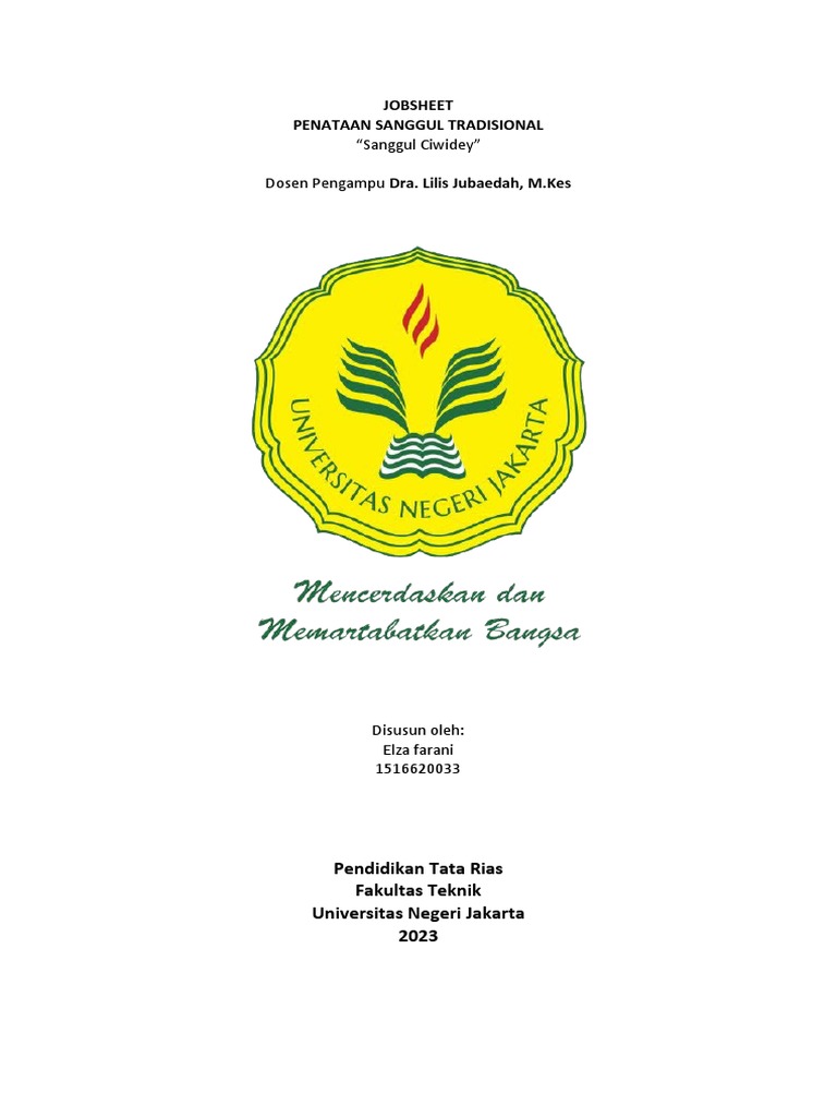 Penataan Sanggul Ciwidey Tradisional | PDF