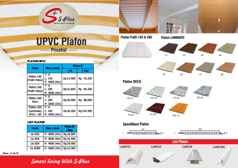 Harga Plafon & List UPVC Terbaru | PDF