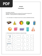 Prueba de 2D y 3D Primero Básico | PDF | Rectángulo | Geometría euclidiana