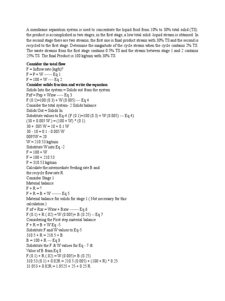 Total Solids Calculation in Food Separation | PDF | Teaching Methods ...