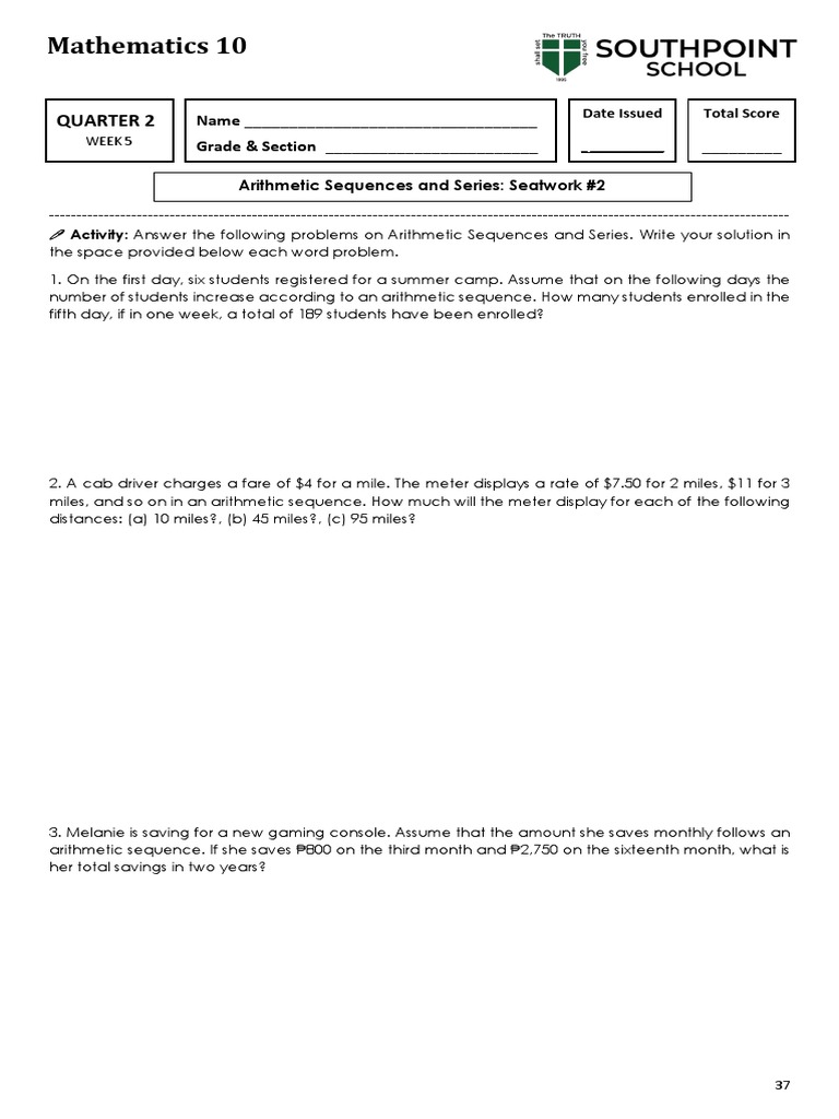 Math 10 Quarter 2 Week 5 - 3 | PDF | Computers