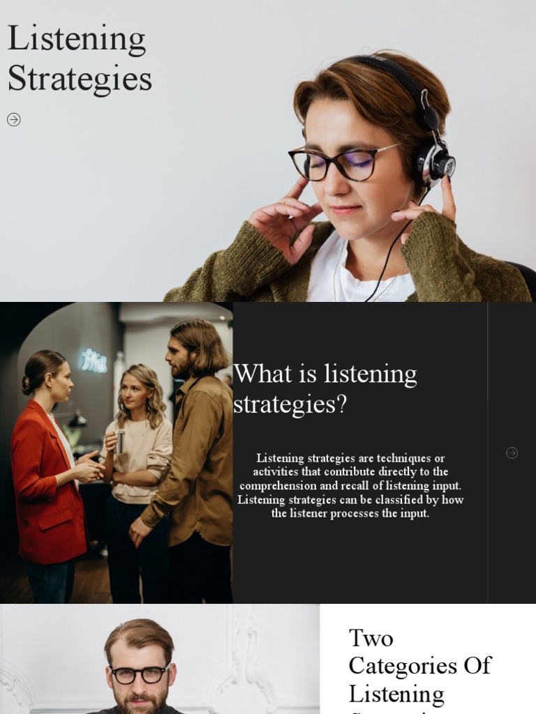 Listening Strategies | PDF | Top Down And Bottom Up Design | Reading ...