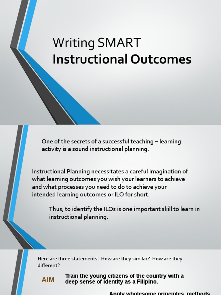 PED 103 Instructional Outcomes | Download Free PDF | Learning ...