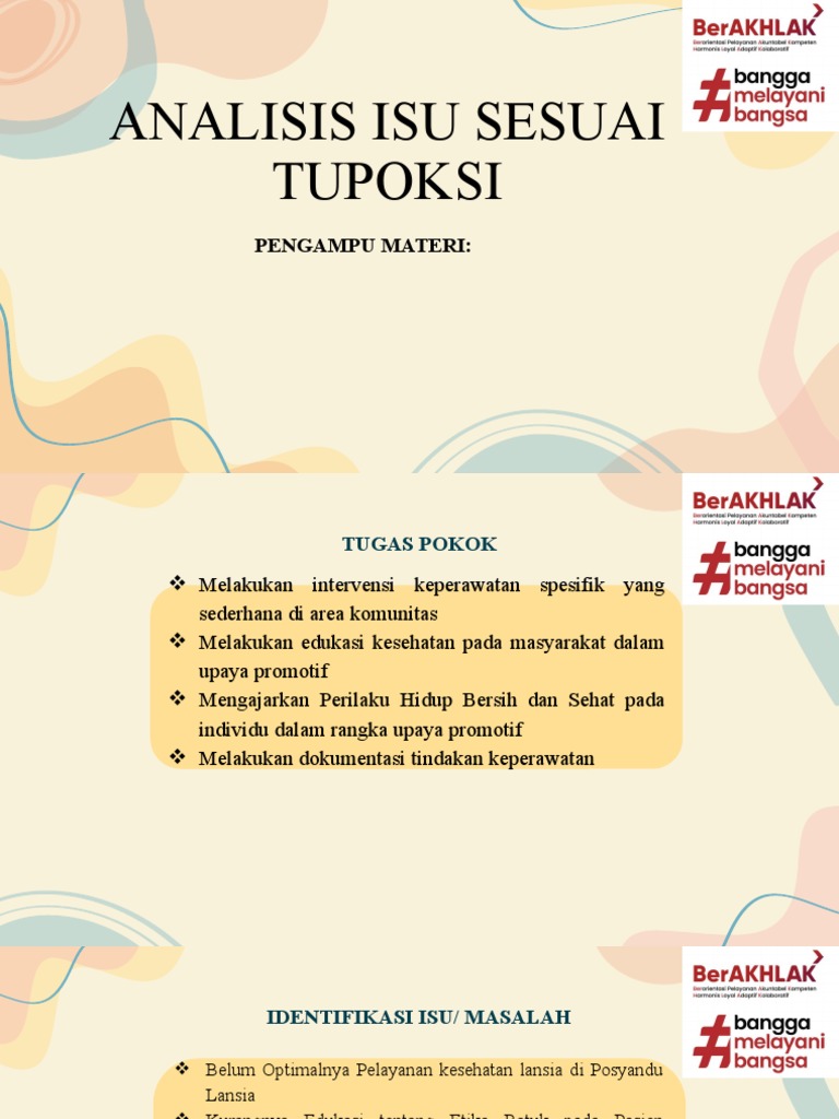 Analisis Isu Sesuai Tupoksi | PDF