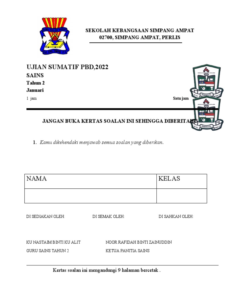 Kulit Sains Uasa Tahun 2 Pdf
