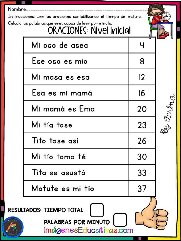 Velocidad Lectora 1 Pdf