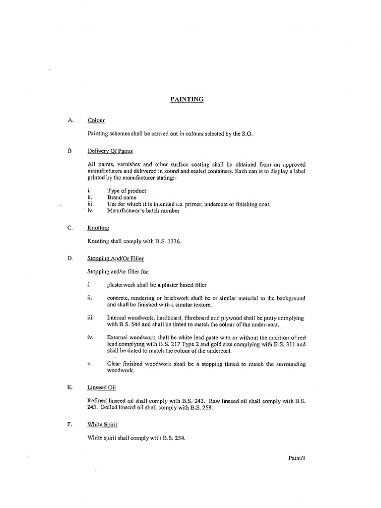 Painting Specification | PDF