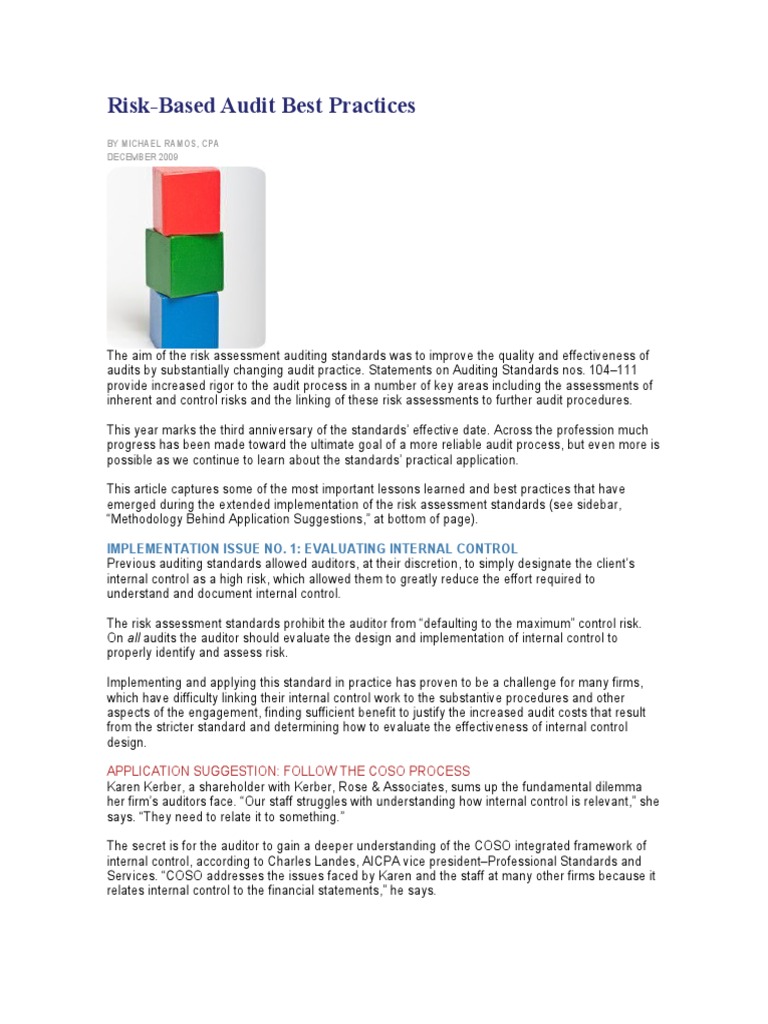 Risk-Based Audit Best Practices | PDF | Audit | Internal Control