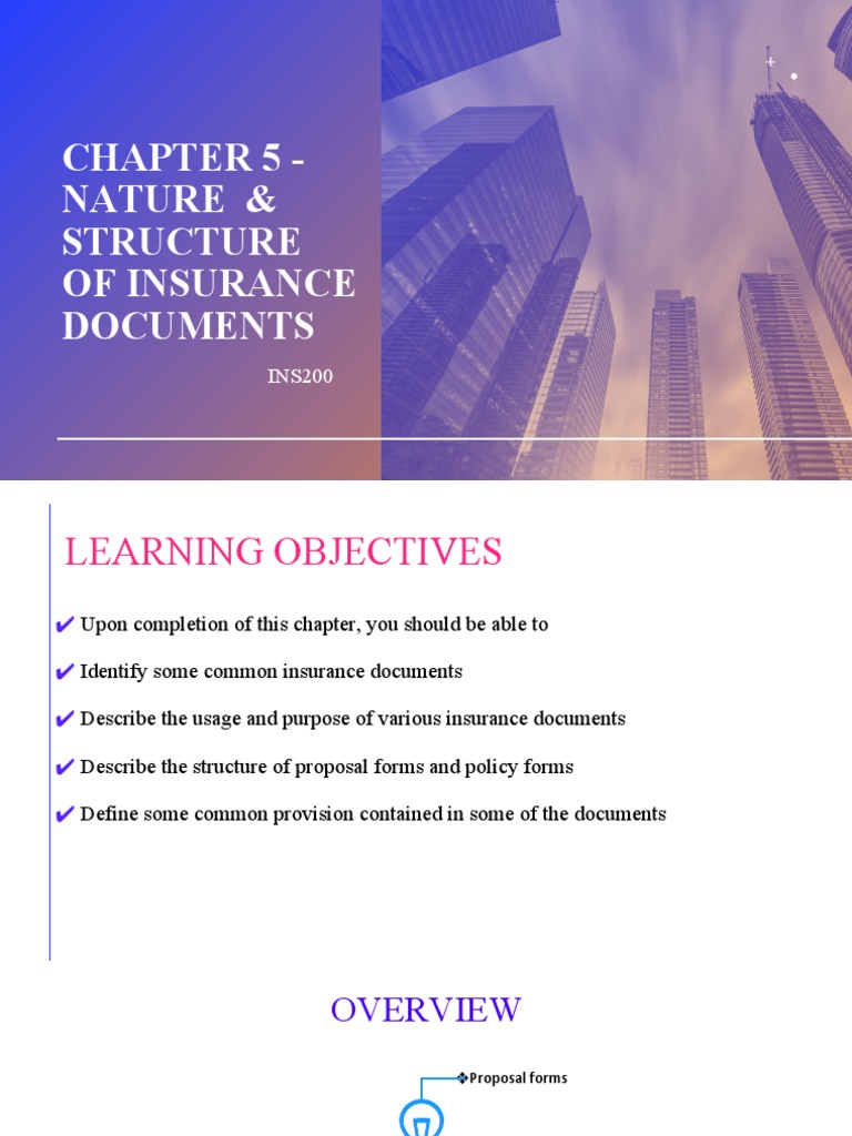 Chap5 Nature and Structure of Ins | PDF | Insurance | Indemnity