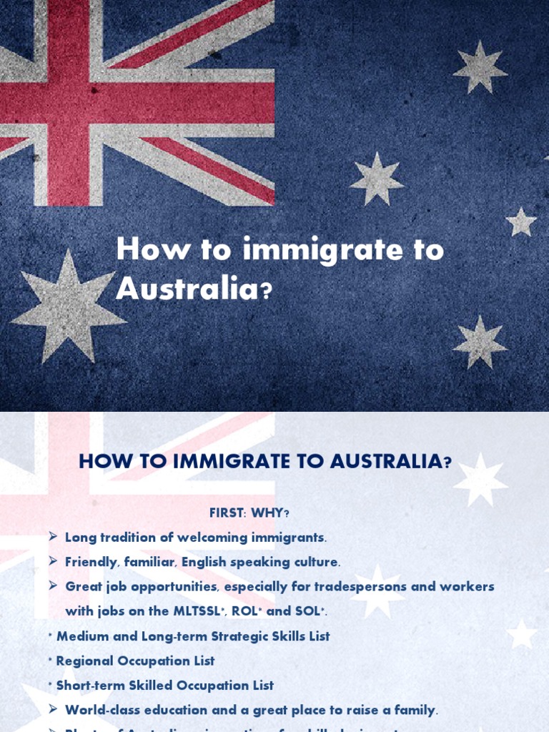 A Comprehensive Guide to Immigrating to Australia Through Skilled and ...