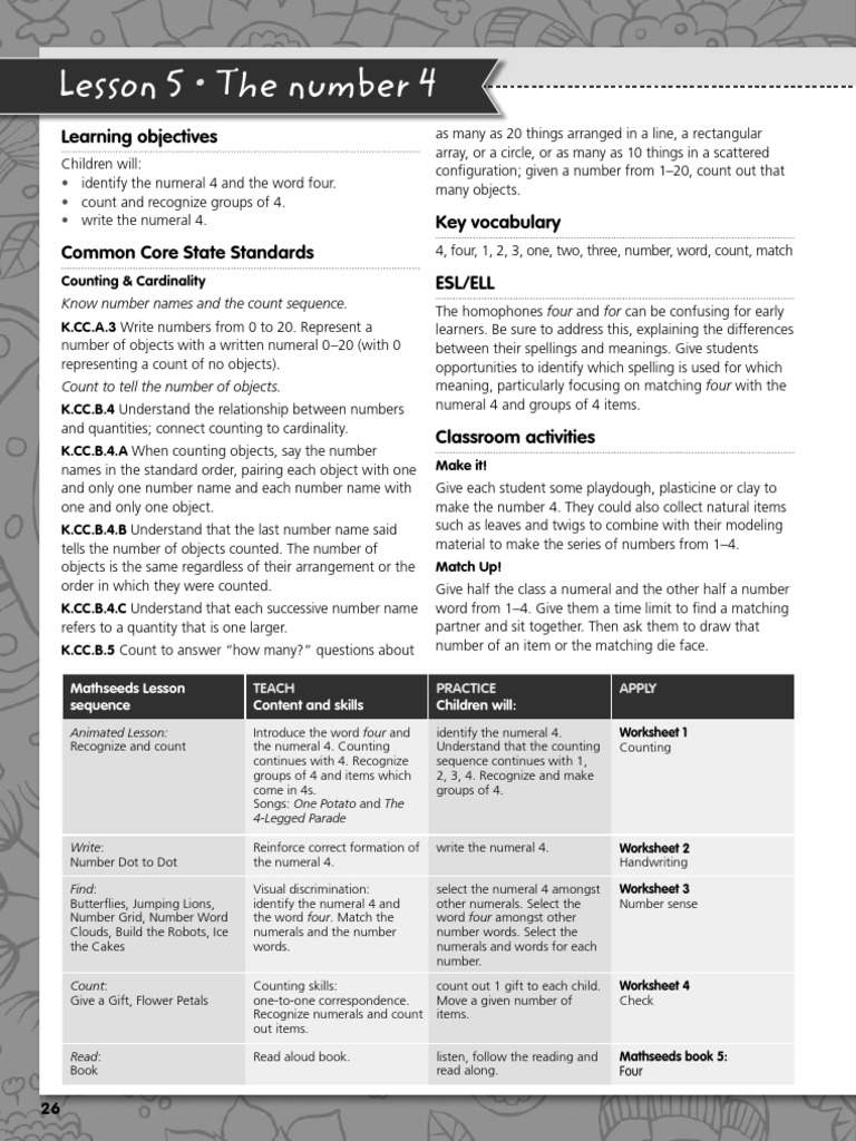 Activity Sheet Maths Homeschool Worksheets Map 1 Lesson 5 en-US | PDF | Behavior Modification ...