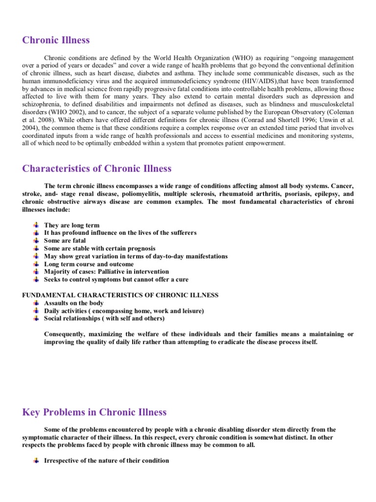 Chronic Disease Definition