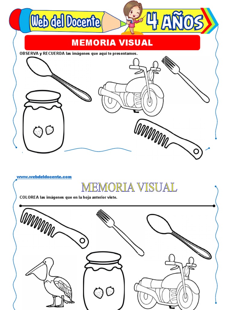Memoria Visual para Niños de 4 Años | PDF