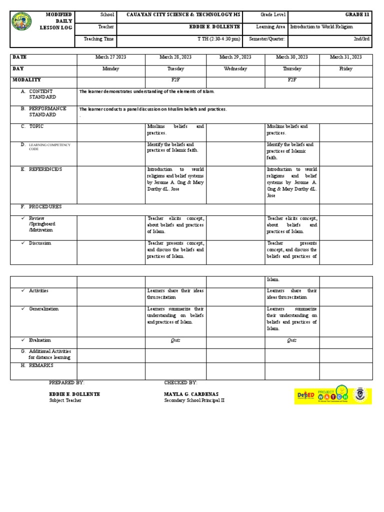 DLL Week 6 Iwrbl | PDF | Teachers | Learning