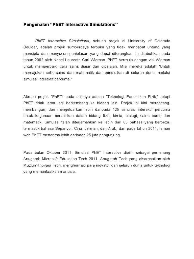 Pengenalan PHET | PDF
