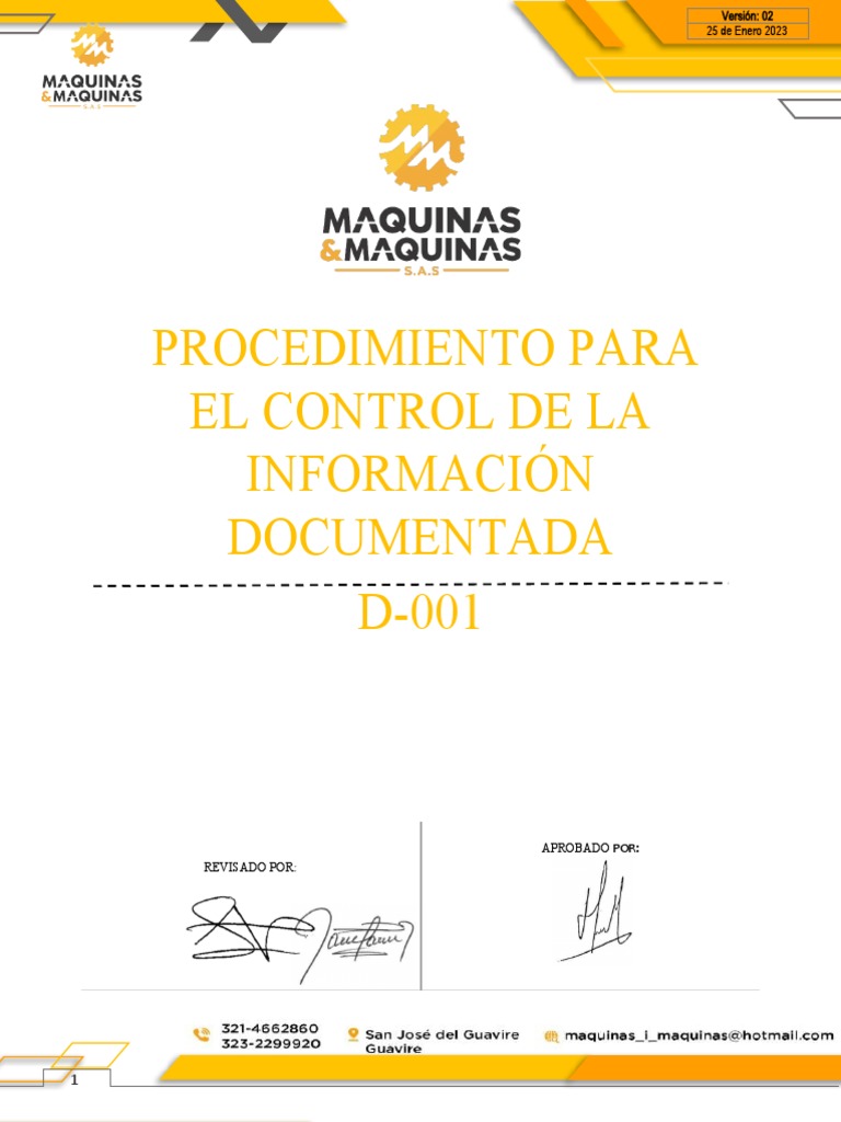 Control de La Informacion Documentada | PDF | Información | Sistema de ...