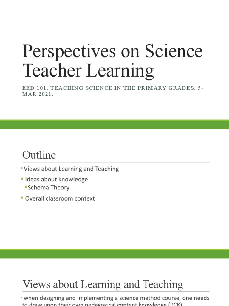 Lesson 3 Perspectives On Science Teacher Learning 2021 | PDF | Learning ...