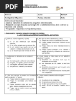 Preguntas Control de Lectura Don Quijote | PDF | Don Quijote | Caballero