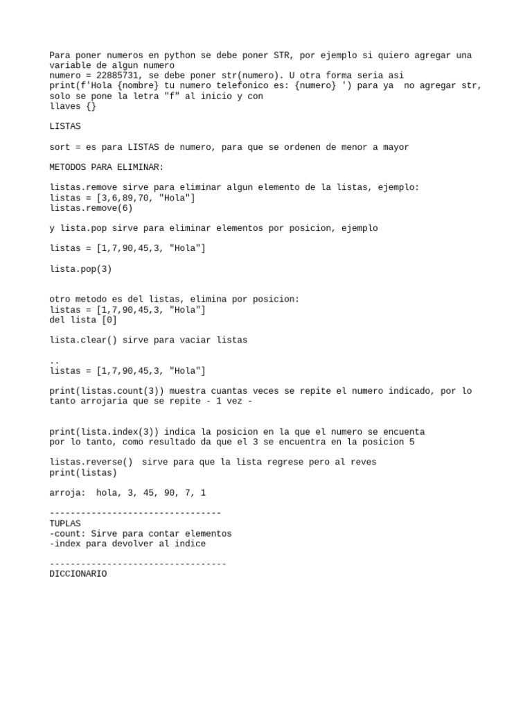 Tuplas y Listas | PDF