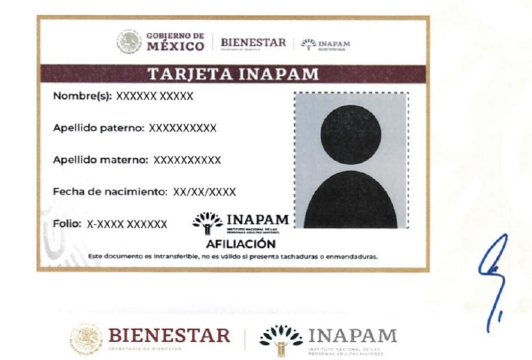Ejemplo de Tarjeta INAPAM 2023 | PDF