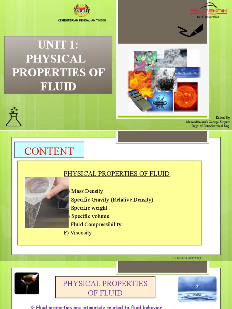 DGP20082 Chapter 1 - Physical Properties of Fluid | PDF | Density ...