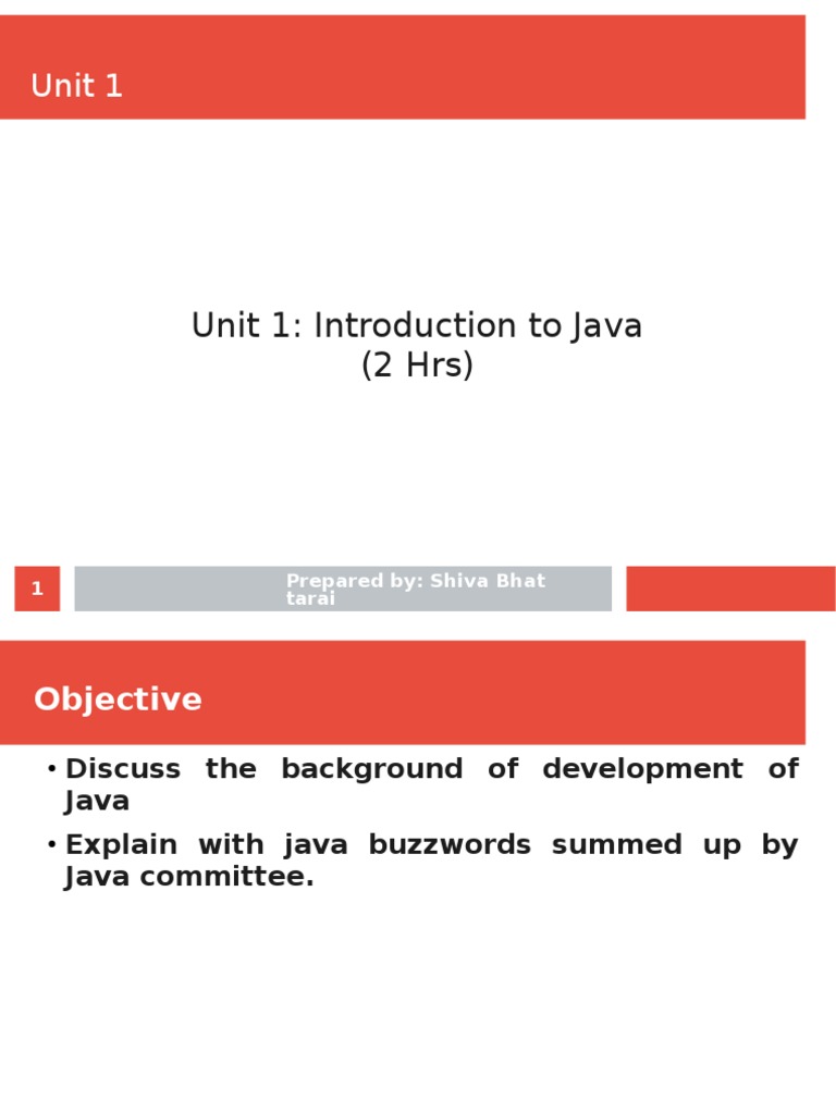 Unit 1: Introduction To Java (2 HRS) | PDF | Java Virtual Machine | Java (Programming Language)