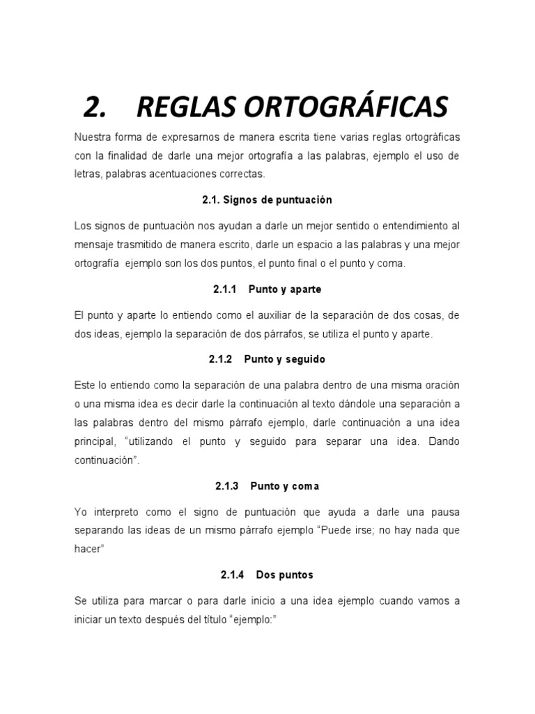 Reglas Ortográficas | PDF | Coma | Gramática