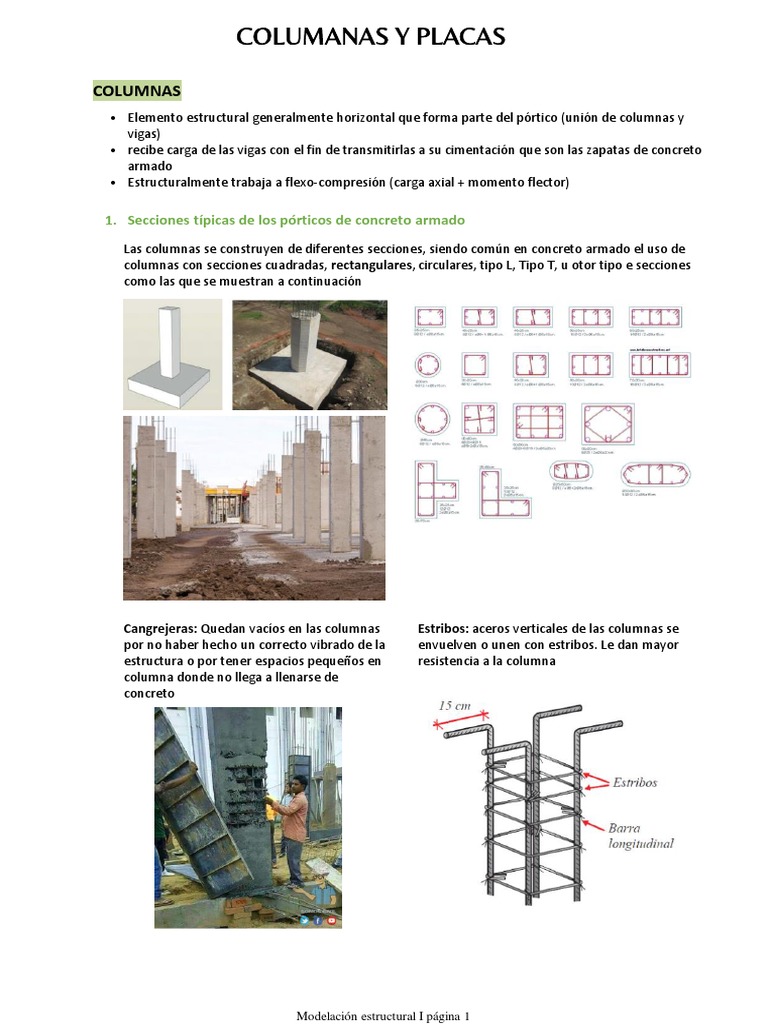 APUNTE Columnas y Placas - Modelación 1 UPC ARQUITECTURA | PDF ...