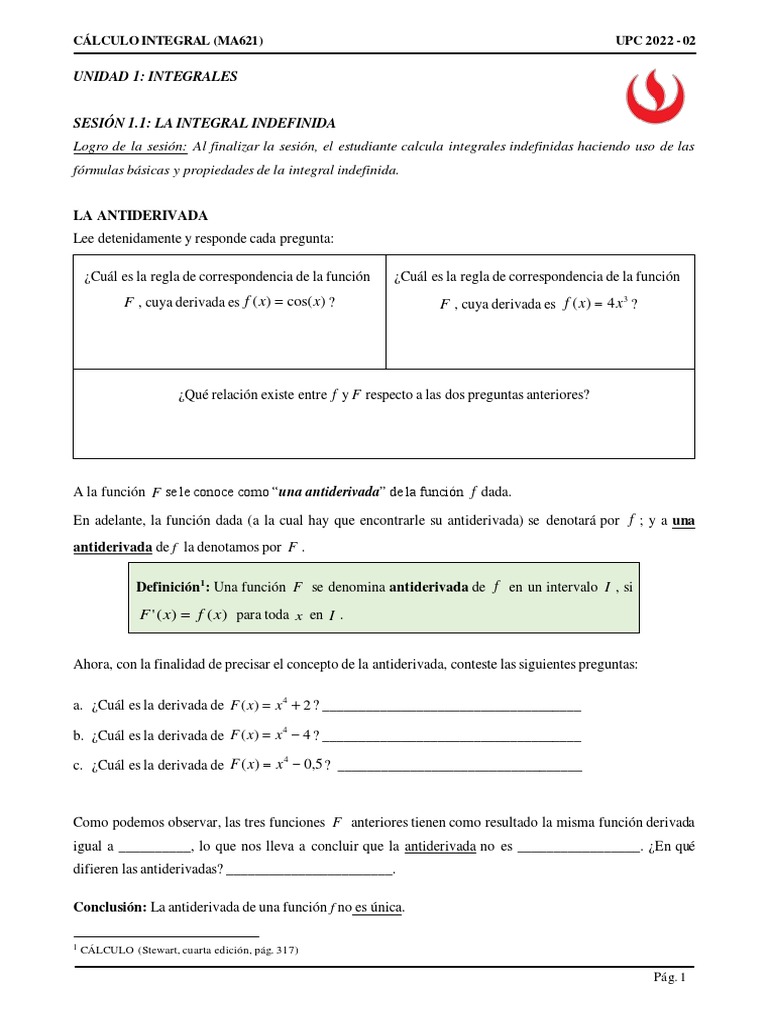 MA621 - 202202 - 0101 - Calculo UPC ARQUITECTURA | PDF | Integral | Cálculo