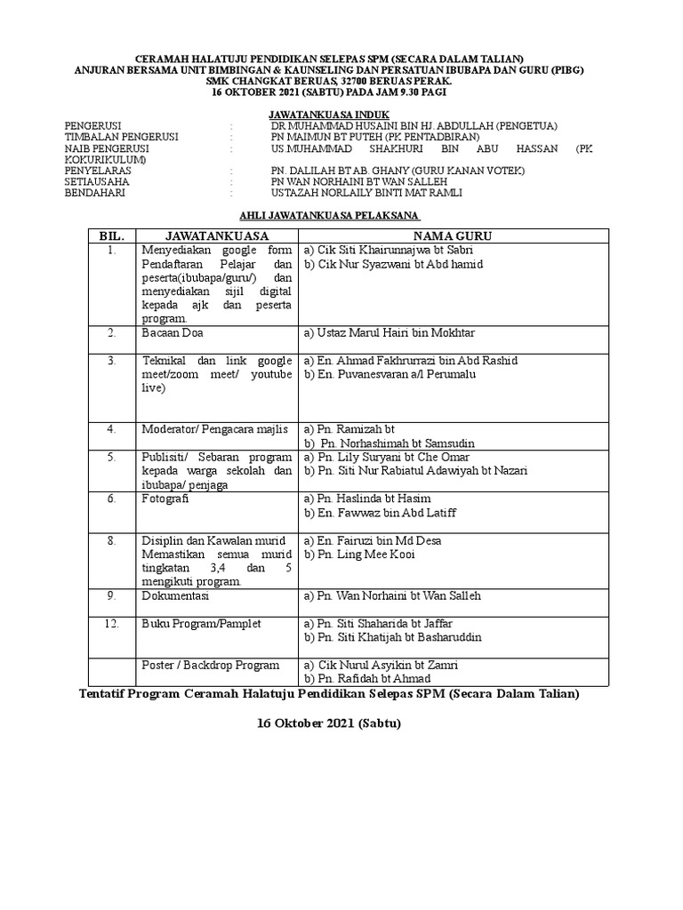 Ceramah Halatuju Pendidikan Selepas SPM 2021 2 | PDF