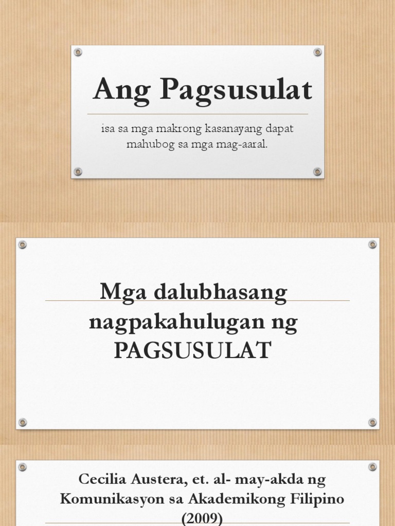 Ang Pagsusulat | PDF