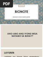 MGA HALIMBAWA NG Bionote | PDF