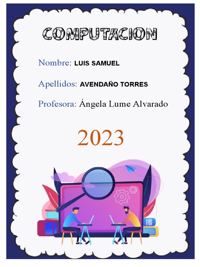 Caratula de Computación en Word | PDF