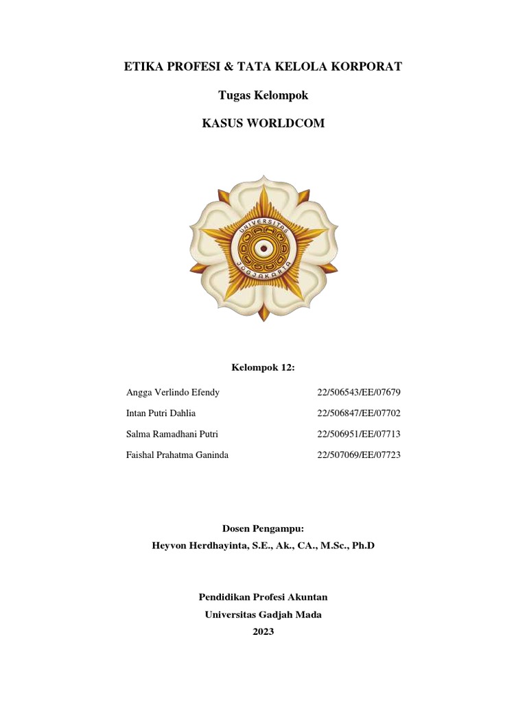 Analisis Kasus Etika WorldCom | PDF