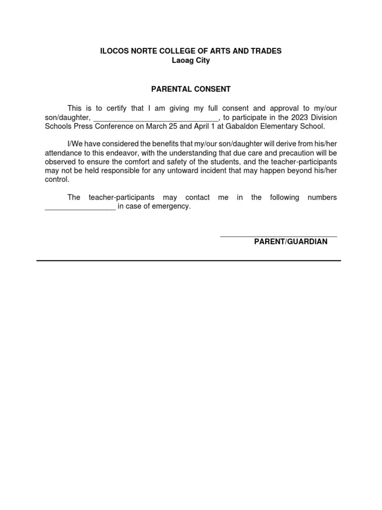 DSPC Parents Permit | PDF